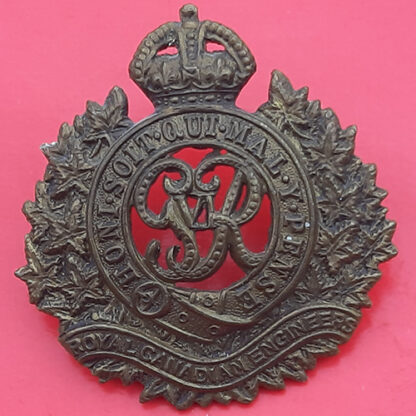 (Canada) Royal Canadian Engineers – King’s Crown Gilding Metal Cap ...