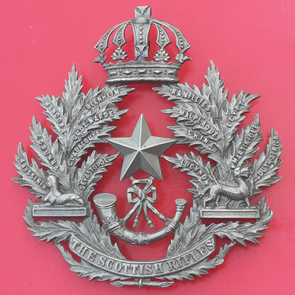 The Scottish Rifles (Cameronians) – White Metal Helmet Plate – Steady ...