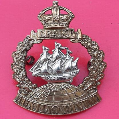 Drake Battalion Royal Naval Division – King’s Crown Bi-Metal Cap Badge ...