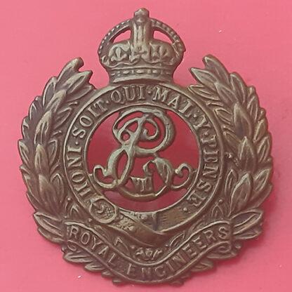 Royal Engineers – King Edward VII King’s Crown Gilding Metal Cap Badge ...