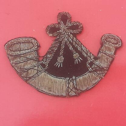 Light Infantry – Bullion Cloth Bugle – Steady The Buffs Militaria